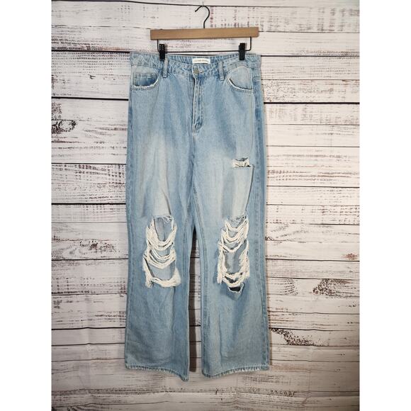Flying Monkey | Jeans | Flying Monkey Light Blue Distressed Straight ...